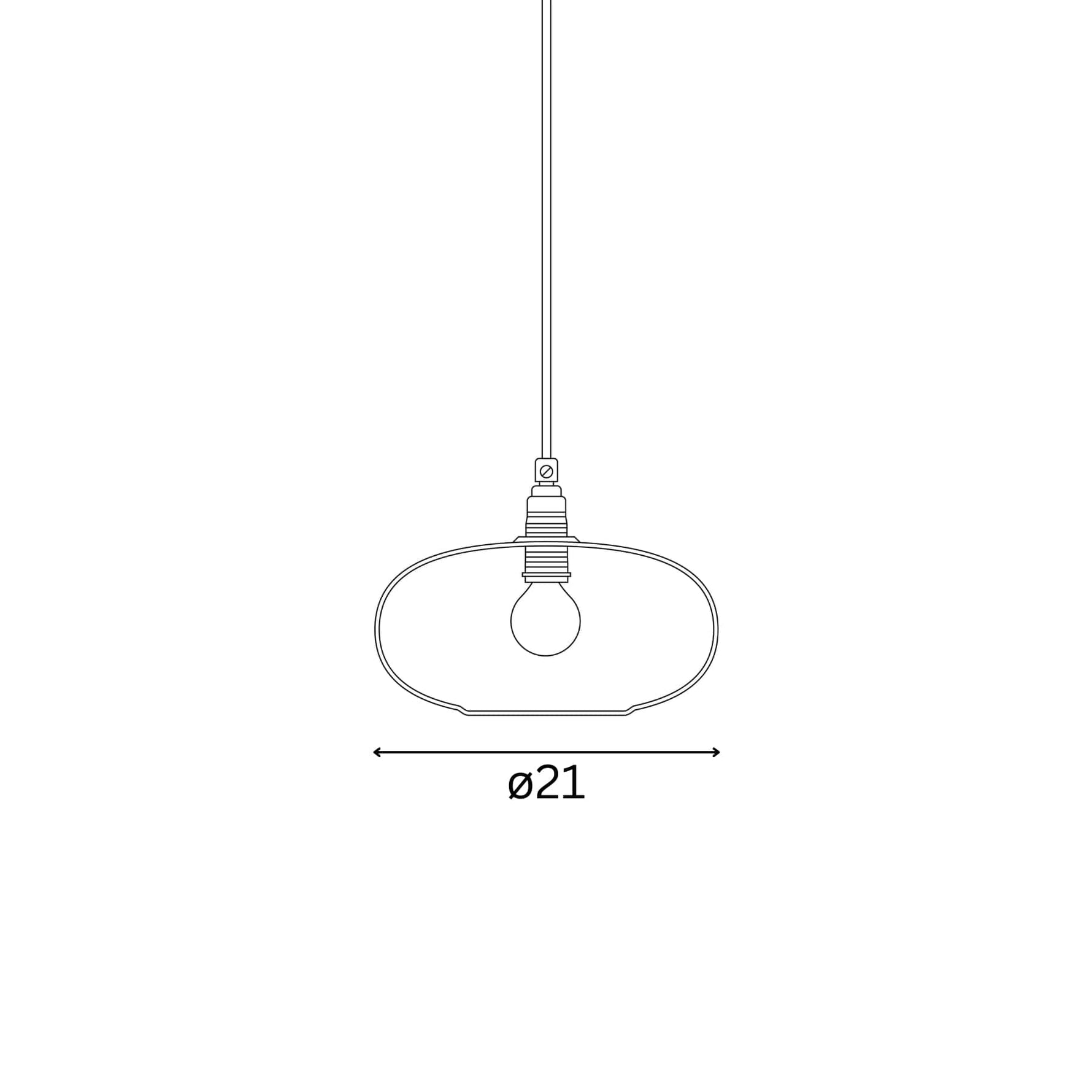Horizon Pendant lamp S Clear – EBB & FLOW